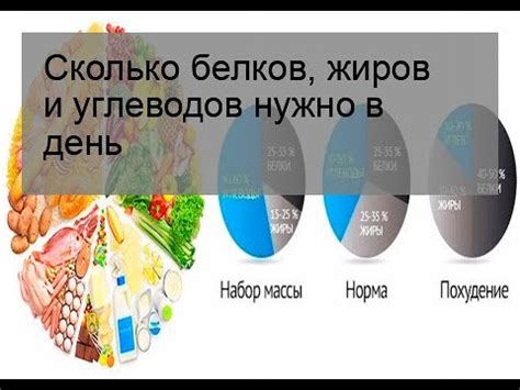 Сколько белков, жиров и углеводов нужно в день - YouTube