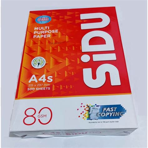 Jual Kertas HVS 21 5cm X 29 7cm A4S A4 S 80gr 80 Gsm 80gsm 80gram SIDU