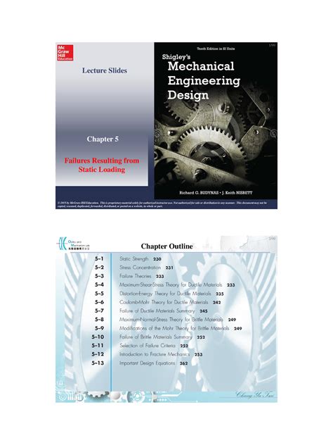 Ch 5 Slides 10th Ed SI CY Chapter 5 Failures Resulting From Static