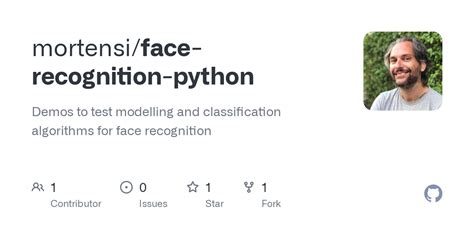 github mortensi face recognition python demos to test modelling and