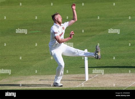 Jamie Porter In Bowling Action For Essex During Middlesex Ccc Vs Essex