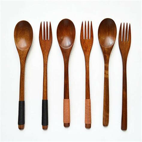 Japanische Vintage Holz Essst Bchen L Ffel Gabel Geschirr Holz
