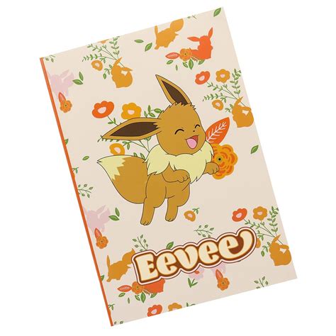 Pokemon Eevee Floral A5 Notebook Office Stuff Zing Pop Culture