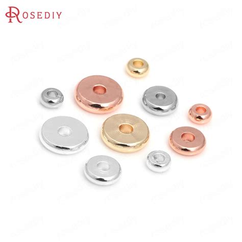 Cuentas espaciadoras de rueda plana de latón accesorios para