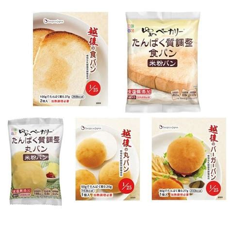 低たんぱく 腎臓病食 たんぱく調整パン 低たんぱくパン食べ比べ 5種セット5種類各1個計5個 お試し ビースタイルyahoo店