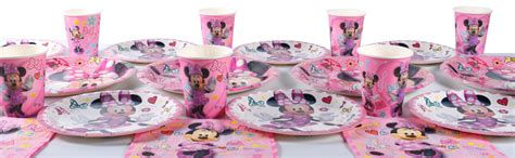 Minnie Mouse Geburtstagsdeko 40 Teiliges Party Set Minnie Mouse