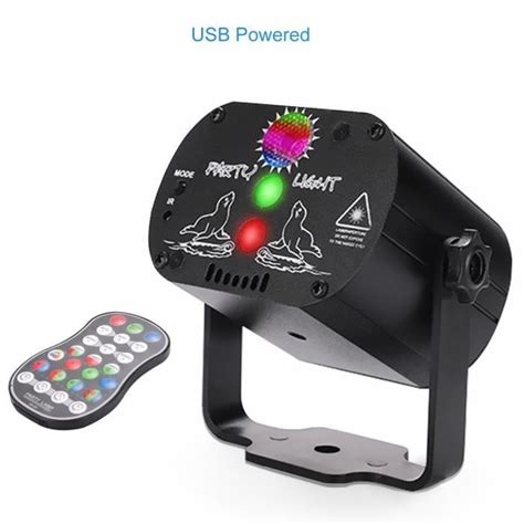 Mini Lumière Disco Rvb Dj Led Laser Projecteur De Scène Rouge Bleu Vert