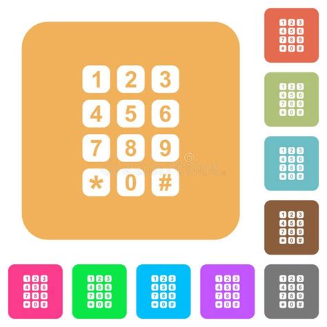numeric keypad simple icons stock vector illustration of