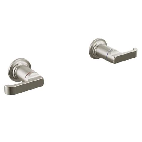 Delta Tetra Lever Wall Mount Tub Filler Handle In Lumicoat Stainless