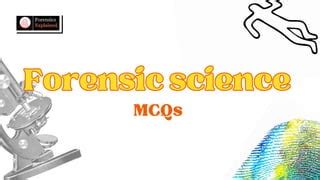Forensic Science MCQs UGC NET FACT NFSU Pdf