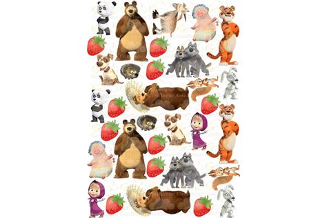 Вафельна картинка Маша і Ведмідь 15