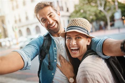 Selfie Happy And Women Or Friends Outdoor For Social Media Update