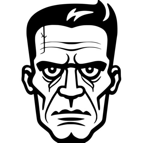 Frankenstein Monster Head Svg