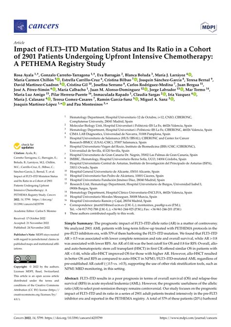 Pdf Impact Of Flt3 Itd Mutation Status And Its Ratio In A Cohort Of