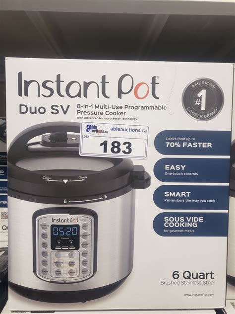 Instant Pot Duo Sv 8 In 1 Multi Use Programmable Pressure Cooker 6 Quart