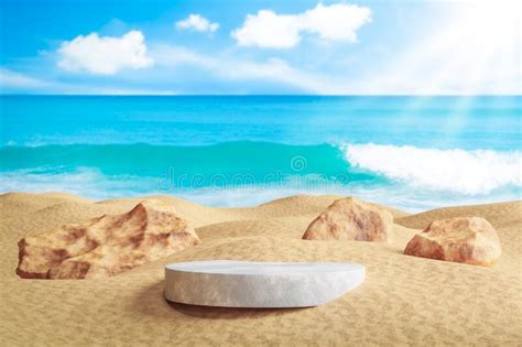 3d Podium With Copy Space For Product Display Presentation On Blue