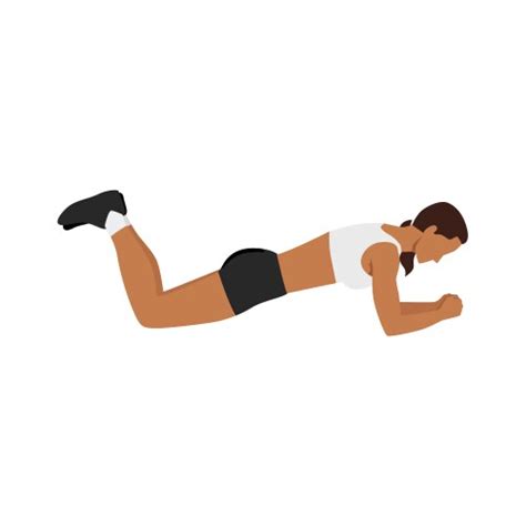 Woman Doing Side Plank Rotations Or Elbow Twists Vector Image