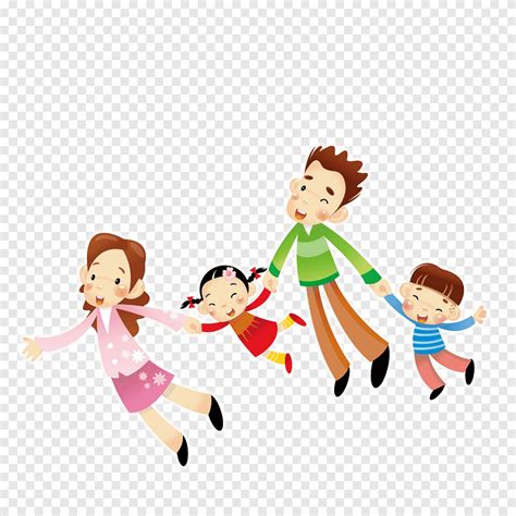 여자 남자 소년 소녀 일러스트 어린이 부모 그림 어린이 부모와 함께 비행 아이 손 Png Pngegg