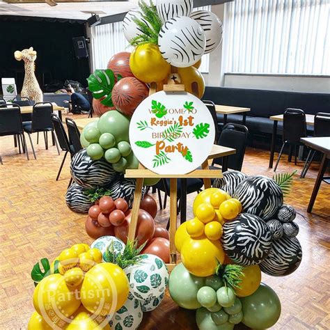 Badu Bg 20 бр 12 инчови балони с шарка на тигър пари жираф за деца джунгла сафари диви