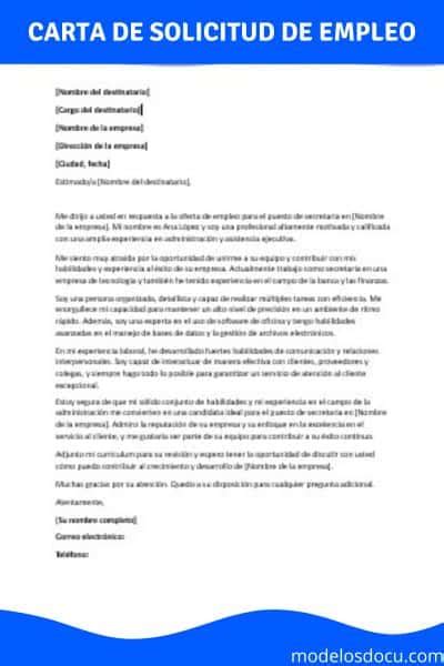 Carta De Solicitud De Empleo ¡destaca En Tu Búsqueda Laboral