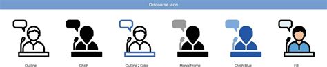 Discourse Icon Set 36587509 Vector Art At Vecteezy