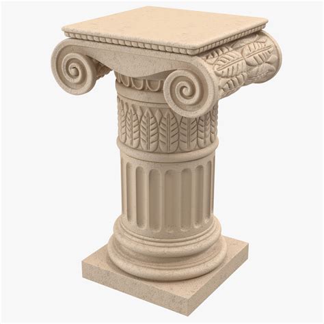 3ds Max Ionic Order Column Pedestal