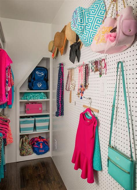 Fun Bright And Organized Girl Closets Bright Green Door