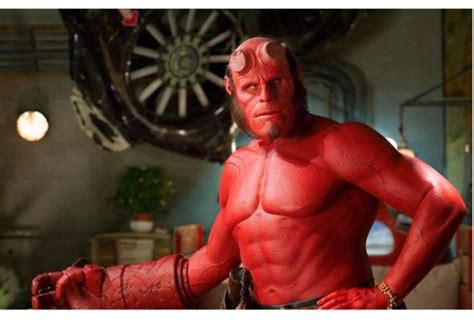 Hellboy Arm And Costume Detail Ron Perlman Hellboy Movie Guillermo