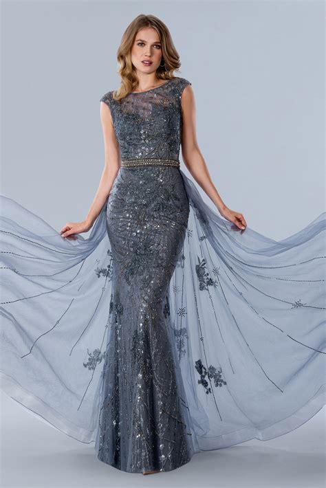 Navy Stella Couture 23359 Long Formal Overskirt Prom Dress For 50999