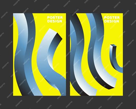Premium Vector Poster Design 3d Abstract Background Shape Gradient Design