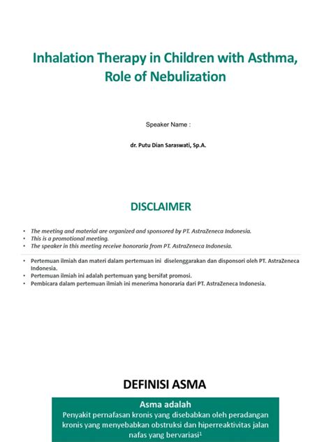 Terapi Asma Anak Dr Putu Dian Saraswati Sp A Pdf
