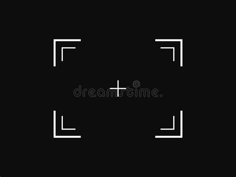 Vector Target Focus Icon Camera Frame Photo Viewfinder Screen Line Symbol Stock Vector