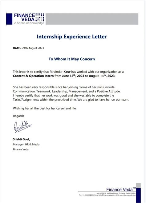 Ravinder Kaur On Linkedin Financeveda Internshipexperience