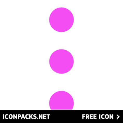 Free Pink Vertical More Symbol Three Dots Svg Png Icon Download Image