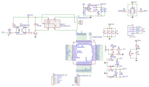 stm32f103c8t6 单路继电器 资源 嘉立创eda