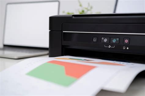 Premium Photo Office Table Printer And Computer