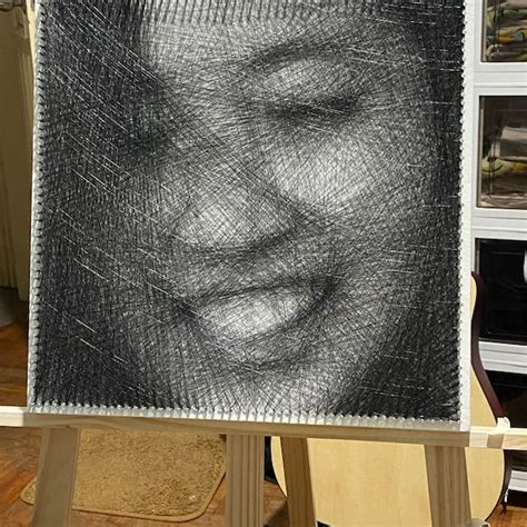 Personalized Colorful String Art Portrait Custom Digital Wall Art