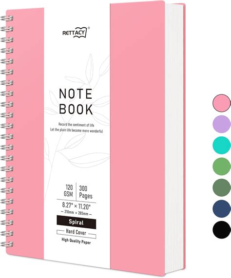 Rettacy Blank Notebook A4 Plain Note Book 120gsm With 300 Pages 150 Sheets For Drawing Plastic