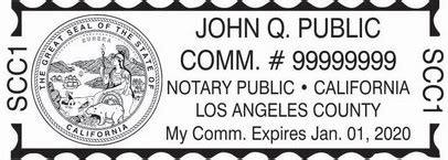 Xstamper California Square Notary Stamps Made Daily Online