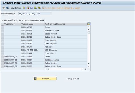 PRC2 SAP Tcode Customizing Coding Block 1200 Transaction Code