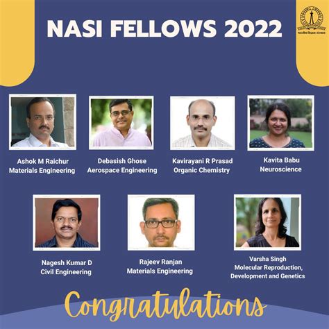 Congratulations To All The Faculty Members From Iisc Who Have Been Elected As New Fellows Of The