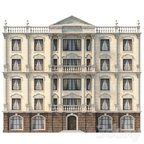Façade Classic 3d Model 3dsky Decor Helper