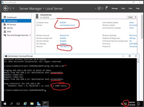 Ping Failed Configure ADDS Between Two Subnets Windows Server General Server Academy