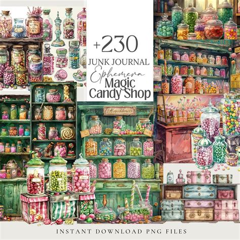 Magic School Png Wizards Ephemera Candy Shop Clipart Witchy Stickers Magical Scrapbook Witch