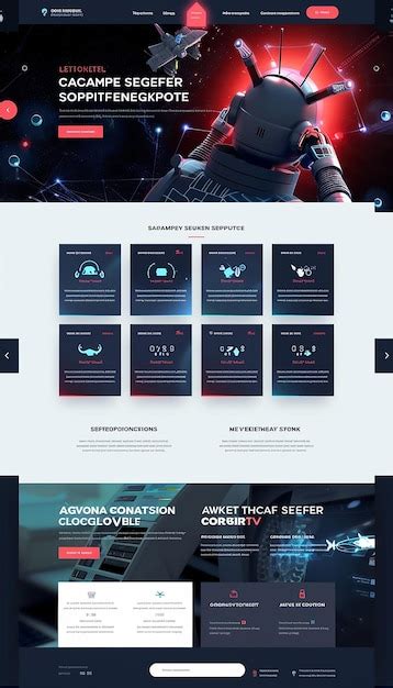 premium vector website landing page for a software engineering company
