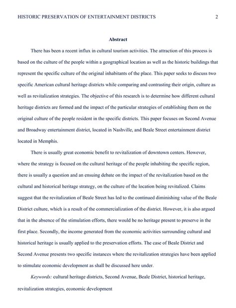 Sample Abstract Paragraph