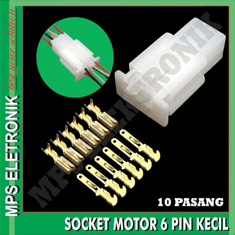 Jual Socket Motor 6 Pin Kecil 10 Pasang Soket Motor Konektor Skun Motor Indonesia Shopee Indonesia