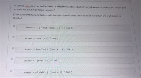 solved assuming numl is an int and answer is a double