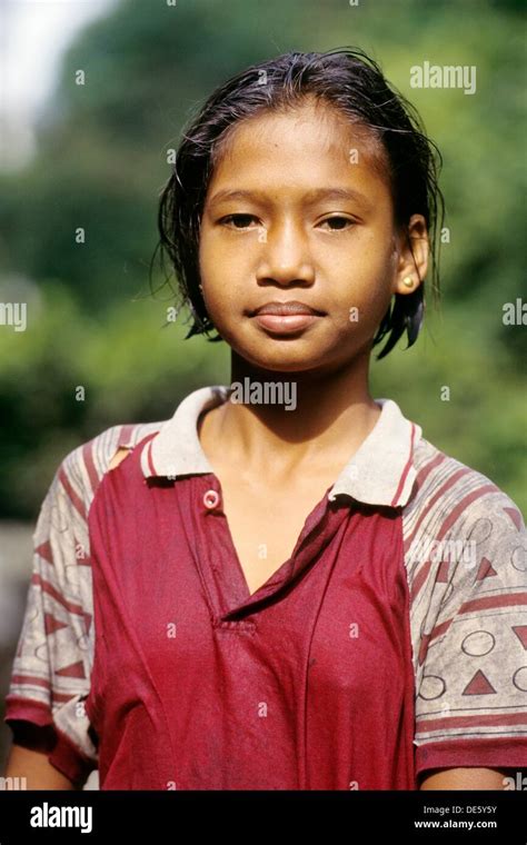 Indonesische Mädchen Insel Sumatra Republik Von Indonesien Südostasien Und Ozeanien