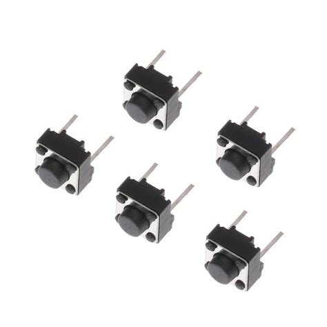 Wer 100 Pcs 6x6x5mm 2 Pin Micro Momentary Push Button Tactile Switch